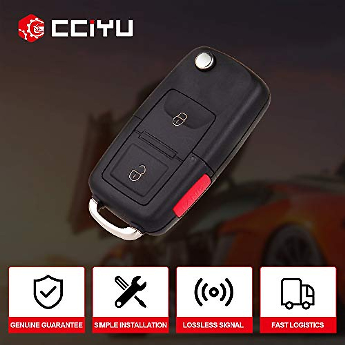 cciyu 1 X Replacement Keyless Entry Remote Control Car Key Fob 3 Buttons Replacement for 98-16 for Ford/for Lincoln/for Mazda/for Mercury Series CWTWB1U345
