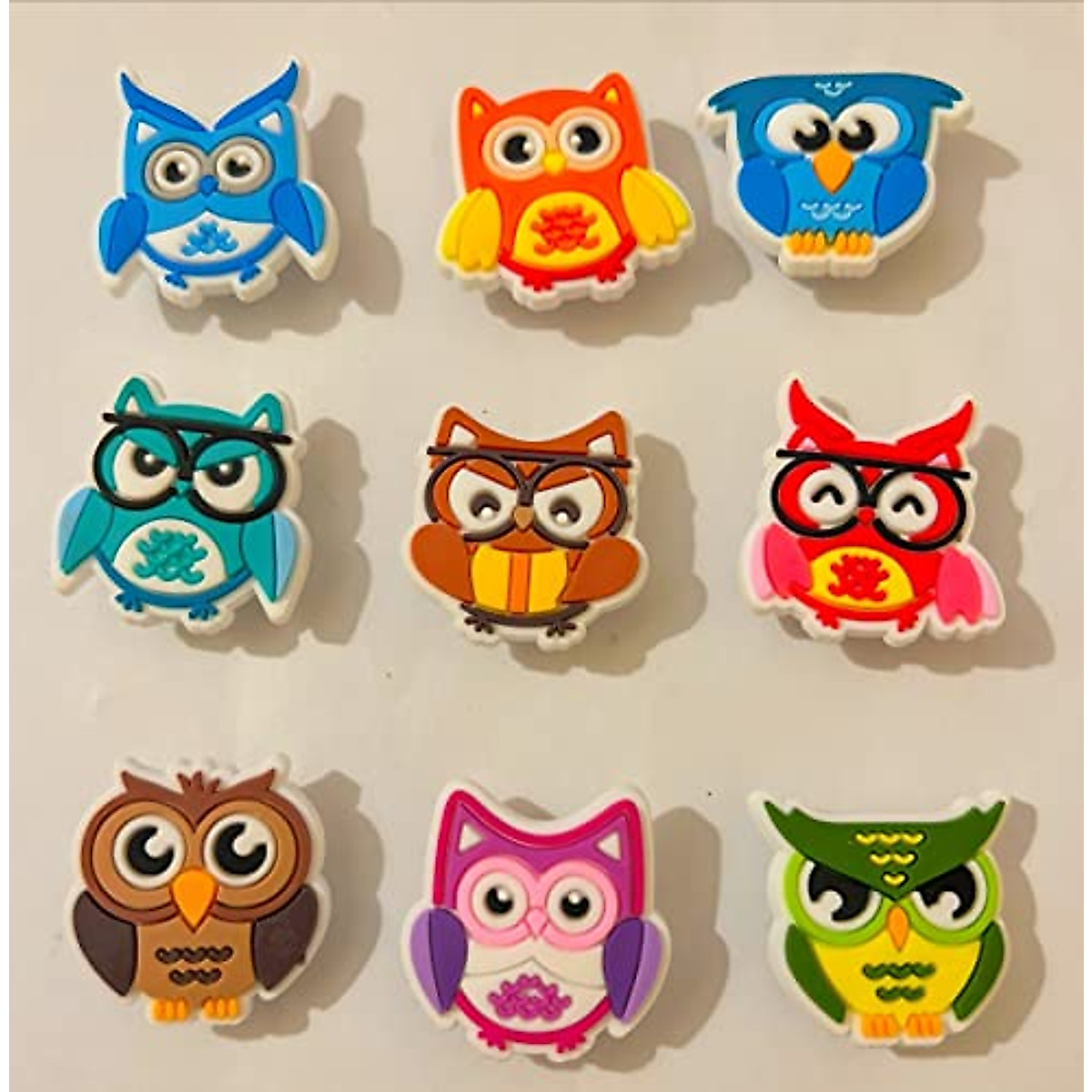 12PCS Owl Shoe Charms, Latest Fashion Style Shoe Charms, Animal Birds PVC Shoe Charms Accessories for Clog Shoes Decorations Bracelet Wristband Party Favor, Gifts For Kids Girls Boy Men Women Adults