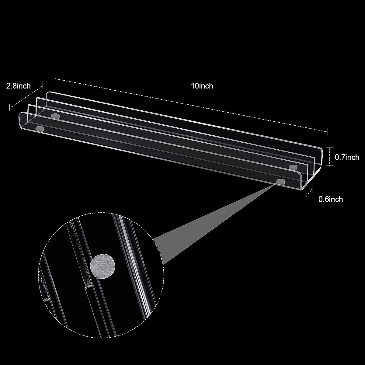 Skylety 8 Pieces Acrylic Domino Racks Acrylic Domino Trays Holders Acrylic Domino Holders Organizer Tray Acrylic Racks for Mexican Train, Dominoes Not Included (Clear)