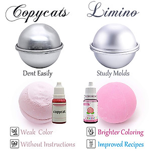 12 Pieces Bath Bomb Mold Set with 12 Soap Dye, Shrink Wrap Bags - DIY Bath Bombs Making Supplies Kit - Food Grade Skin Safe Bath Bomb Dye for Soap Coloring, Crafting Fizzles - with Instructions