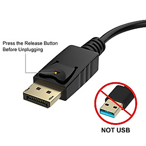 Moread DisplayPort (DP) to VGA Adapter, 2 Pack, Gold-Plated Display Port to VGA Adapter (Male to Female) Compatible with Computer, Desktop, Laptop, PC, Monitor, Projector, HDTV - Black