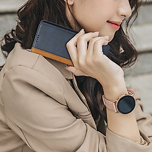 Ｈａｖａｙａ for iPhone XR Case Wallet iPhone XR Wallet case for Men with Card Holder Flip Folio Leather Cover with Credit Card Slots-Blue and Yellow