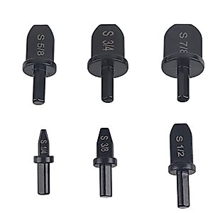 6Pcs Extrusion Tool Drill Bit Set Hexagonal Handle Manual Copper Pipe Flaring Tool HVAC Repair Copper Pipe Expanders for Air Conditioning and Heater Equipment