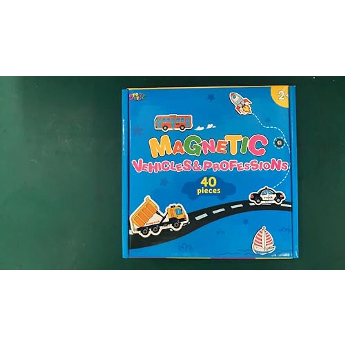 40 PCS Vehicle Magnets, Vehicles and Professions Fridge Magnets for Kids-Common Vehicles, Airplane, Boat & Occupations-Magnetic Transport Refrigerator Decors Educational Learning Toys for Toddlers