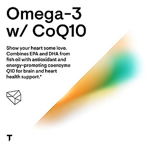 Thorne Omega-3 with CoQ10 - Omega-3 Fatty Acids Supplement with CoQ10 - EPA and DHA - 90 Gelcaps