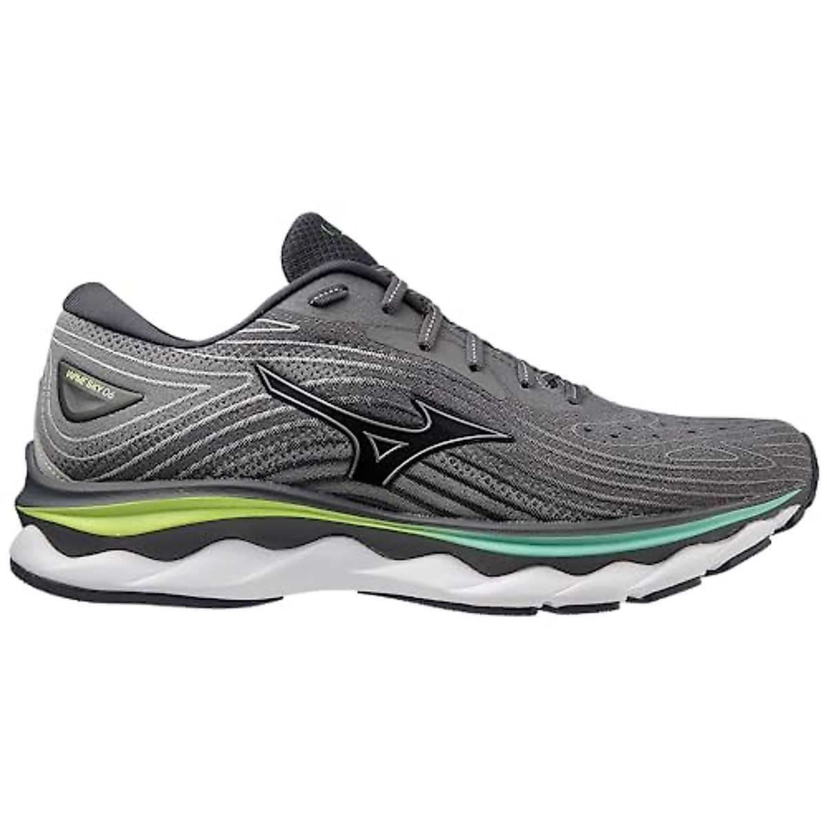 Mizuno Men's Wave Sky 6 Running Shoe, Quiet Shade/Silver, 9.5