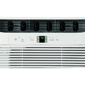 Frigidaire 8,000 BTU Window Air Conditioner & Dehumidifier, 115V, Cools up to 350 Sq. Ft. for Apartment, Dorm Room & Small/Medium Rooms, with Remote Control, Programmable Timer, and Sleep Mode, White