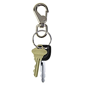 Lucky Line 3-1/4" Heavy-Duty Boat Snap, Nickel-Plated Zinc with 1-1/2" Split Key Ring(44701)