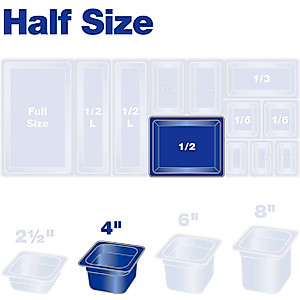 Carlisle FoodService Products 10421B03 StorPlus High Heat Food Pan, 4" Deep, Half Size, Black