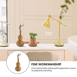 Kisangel Dried Gourd Natural Wu Lou Hulu Feng Shui Fortune Wealth Ornament for Office Desktop Craft Decorations
