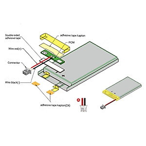 RAEWSTCO 2PCS 3.7v 500mah Battery 303450 Lithium Polymer ion OCTelect