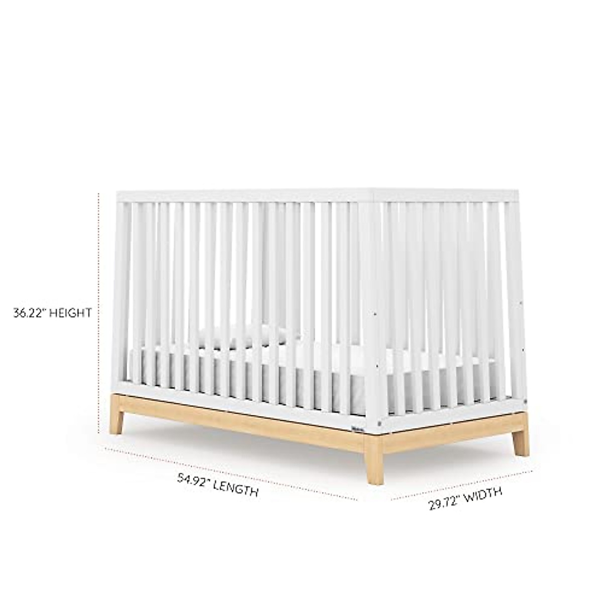 dadada Chelsea Baby Crib - Newborn Essentials Baby Crib Fits Standard Crib Mattress - GREENGUARD Gold Certified Baby Bed for Babies.