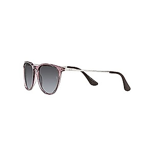 Ray-Ban Junior RJ9060S Erika Round Sunglasses, Transparent Violet/Grey Gradient, 50 mm