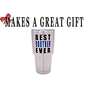 Rogue River Tactical Funny Best Brother Ever Large 30 Ounce Travel Tumbler Mug Cup w/Lid Sarcastic Work Gift For Him Friend Sibling