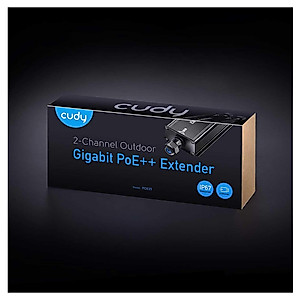 Cudy 2 Channel Gigabit Outdoor PoE Extender，2 Output PoE Ports, IP67 Waterproof, 10/100/1000Mbps, PoE Repeater/PoE Amplifier/PoE Booster, Wall-Mount, Comply with 802.3bt / 802.3at / 802.3af