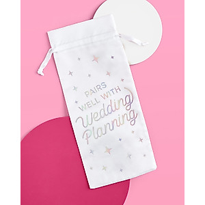 xo, Fetti Bride to Be Gift Wedding Planning Wine Bag | Engagement Party Gift, Bridal Shower Goodie Bag, Bachelorette Party Favor, Bride to Be Decoration, Wedding Drink Holder