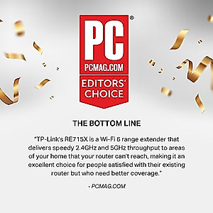 TP-Link AX3000 WiFi 6 Range Extender, PCMag Editor's Choice, Dual Band WiFi Repeater Signal Booster with Gigabit Ethernet Port, Access Point, APP Setup, OneMesh Compatible