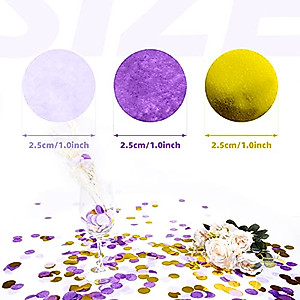 Purple Gold Confetti/Purple Gold Table Decorations/Purple Gold Party Decorations, Purple Gold Baby Shower/Purple Gold Birthday Decorations/NYU Graduation Party Decorations Purple 2023