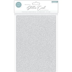 Craft Consortium The Essential Glitter Cardstock A4 10/Pkg-Silver