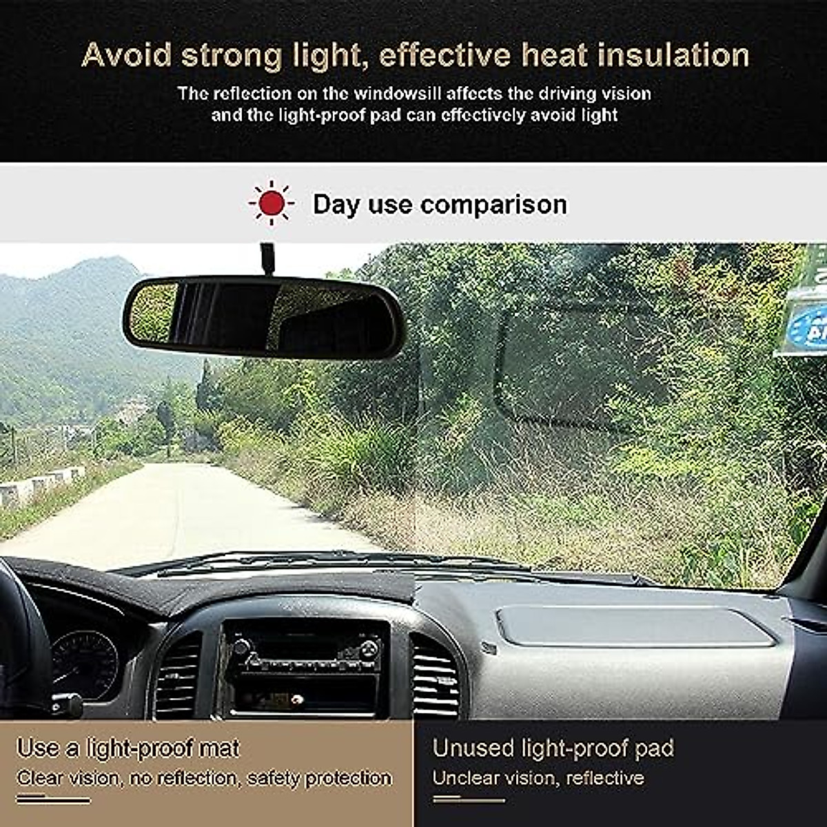 Fit for Volvo XC60 S60 S60L 2012-2016 LHD,Car Dashboard Cover,Non-Slip Pad Carpet,Dashboard Center Console Cover Dash Mat,Dash Cover mat