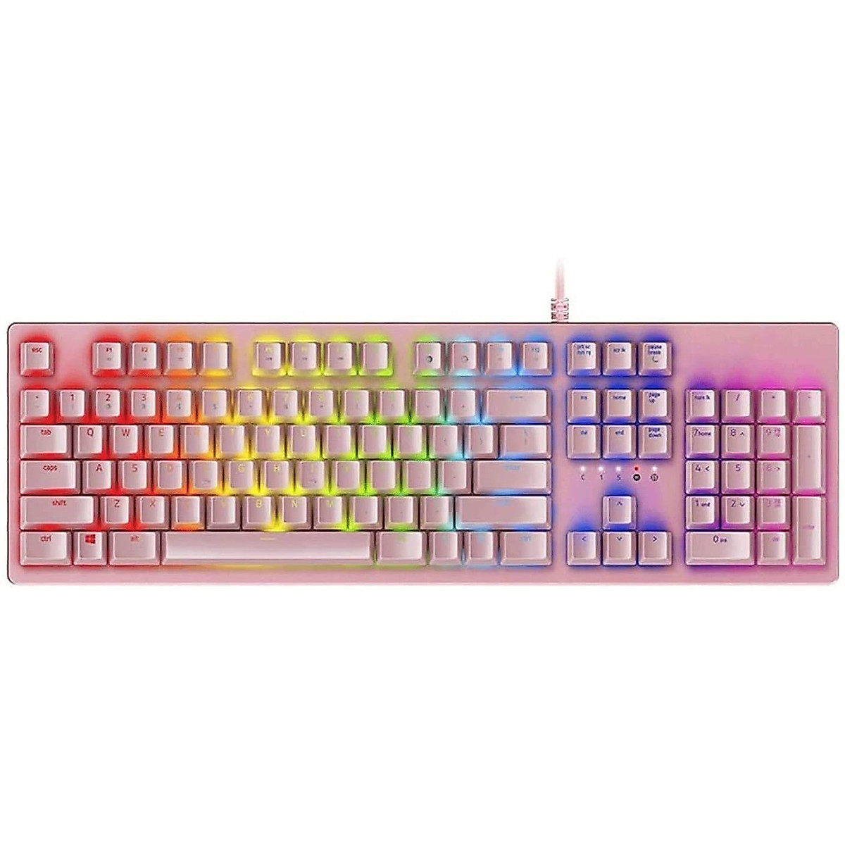 WWBMZ Suitable for Girls Mechanical Gaming Keyboard RGB LED Backlit Wired Keyboard with Switches for Gaming PC E-sportsPlayer Equipment