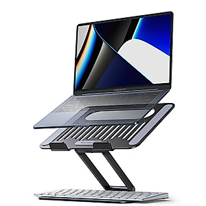 Lamicall Adjustable Laptop Stand, Laptop Stand for Desk, Portable Laptop Riser,Ergonomic Computer Notebook Stand Holder for MacBook Air Pro, Dell XPS, HP-Black