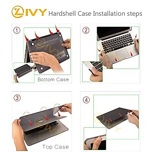 IVY Flower Series Case for MacBook Air 13 with M2 (Models: A2681) Hard Shell Case with Keyboard Cover Set - E