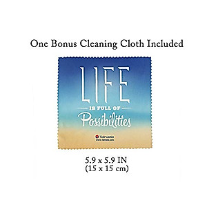 Tainada Shockproof Neoprene Zipper Sleeve Pouch Carry Bag for Phone, Stationery Pen Pencil, Cosmetic Makeup, Sunglasses, Travel Toiletry + One Cleaning Cloth (Music Theme Black)