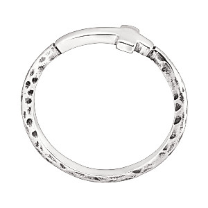 Silpada 'Simplex Cross' Horizontal Cross Textured Ring in Sterling Silver, Size 8, Size 8