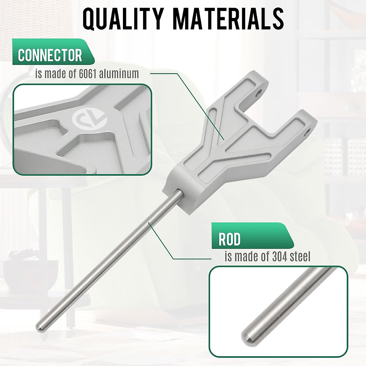 motoparty Metal Toggle Drive Connector for La-Z-Boy/Lazyboy Power Rocker Recliner Chair Made of 6061 Aluminum and 304 Stainless Steel Silver