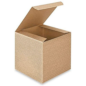 A1 Bakery Supplies Kraft Gift Boxes, 4X 4 x 4 Inch, Brown, Pack of 10