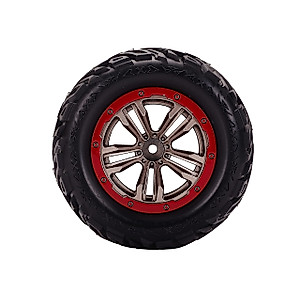 BEZGAR Spare Parts Accessories Wheel Complete(L&R)(56-ZJ02A) for HM123/BEZGAR 9 Hobby Grade 1:12 Scale Remote Control Truck