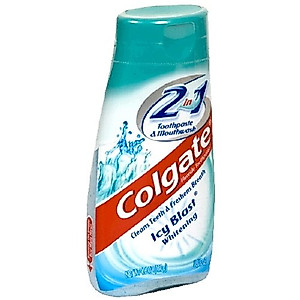 Colgate 2 in 1 Toothpaste & Mouthwash, Whitening Icy Blast - 4.6 oz