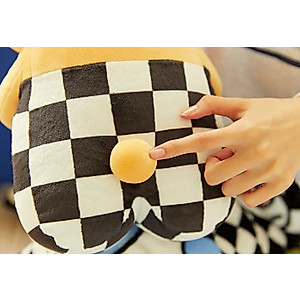 KAKAO Official Merchandise-Checkerboard Pattern Flat Pillow Cushion_Ryan in Checkerboard Pattern Pants and Choonsik in Half Black (Ryan 15.7 inch)