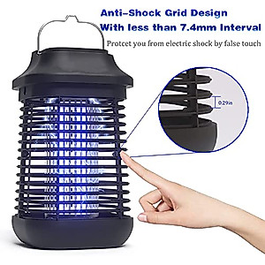 Bug Zapper,2 in 1 Bug Zapper Indoor,High Powered Waterproof Mosquito Zapper for Outdoor and Indoor,4200V Electronic Mosquito Trap for Home, Garden