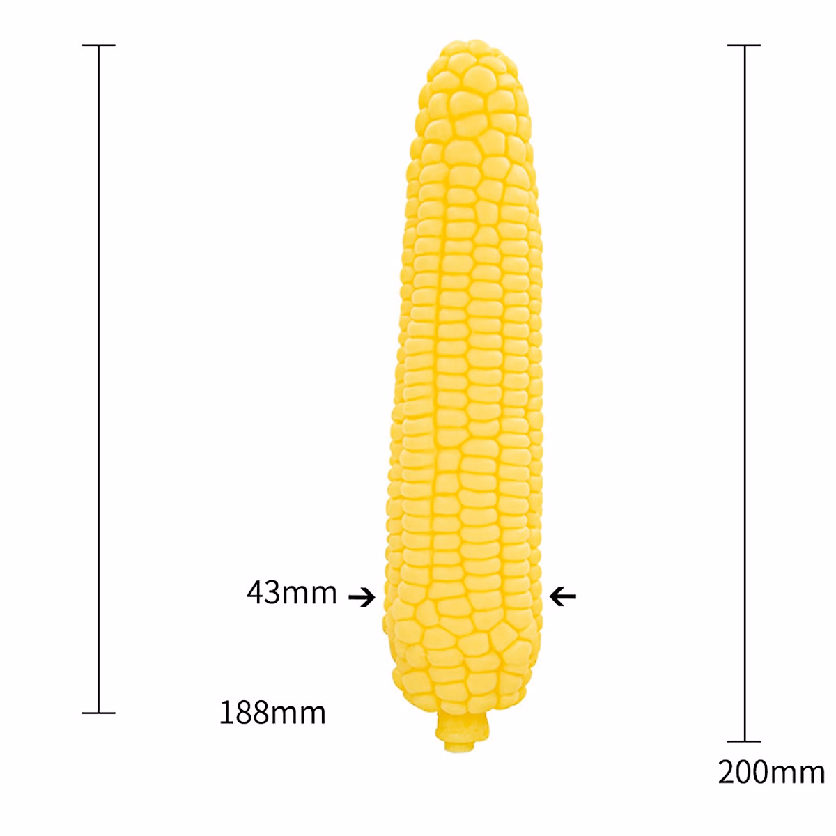 7.87 inch Corn Shape Soft Silicone Realistic Dildo Sex Toy Clitoral Dildo Anal Dildo Plug with Textures for Women Men - Corn