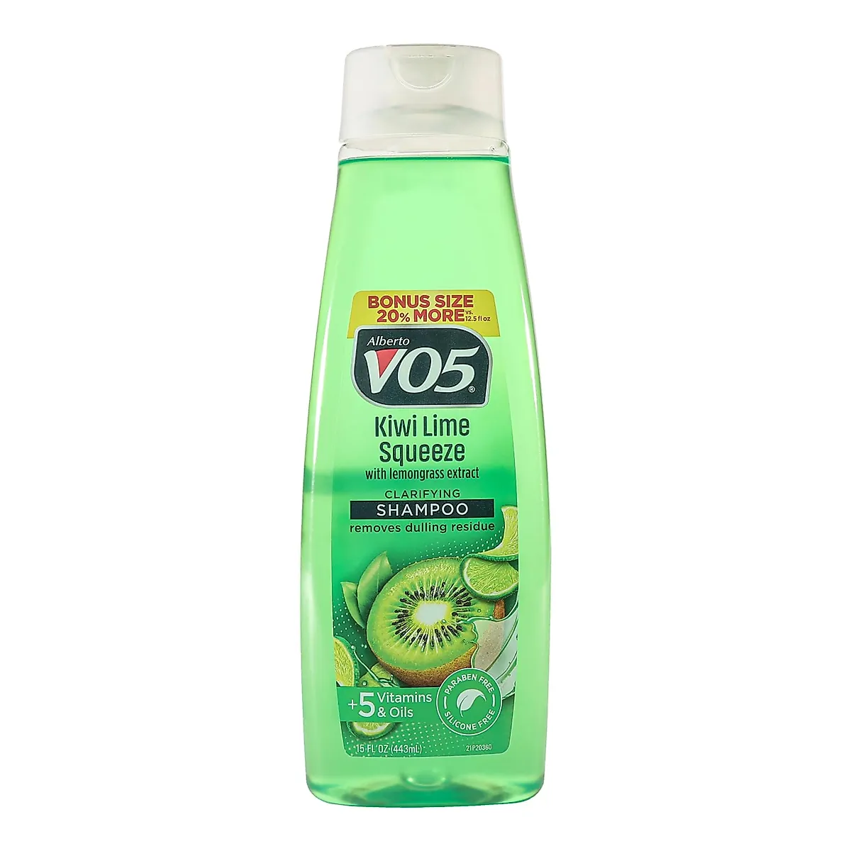 Alberto VO5 Kiwi Lime Squeeze Clarifying Shampoo - Moisturizing Shampoo with Clarifying Formula - 5 Vitamins and Oils - Fruity Kiwi Fragrance - 15 oz