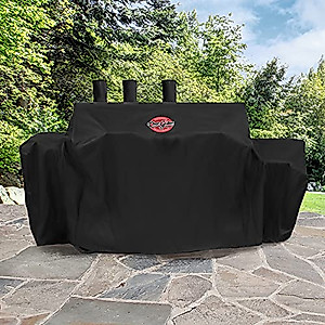 Char-Griller 8080 3-Burner Dual Fuel Expandable Gas & Charcoal Outdoor Grill Cover, Black, 29 x 65 x 49