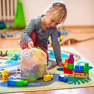 6 Reusable Produce Bags Grocery Washable | Organic Cotton Mesh Produce Bags | Double-Stitched & Tare Weigh | Mesh bags for vegetables | Cotton Produce Bags Reusable Washable | Produce bag (M size)