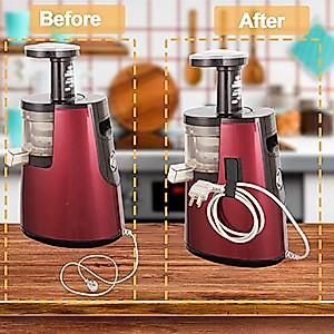 SINIFER 8 PCS Cord Organizer for Appliances, Cord Holder Cable Organizer Compatible with Kitchen Small Appliances, Cord Winder Tidy Wrap Fits for Pressure Cooker and Air Fryer, Coffee Maker (Black)