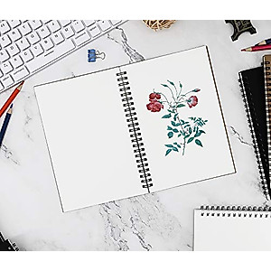 Zegrox 6 Pack Black cover Spiral Notebook, Blank Sketch Book Pad, Subject Notebooks,50 Sheets (100 Pages)-8.27x 5.59inch,A5 size Notebook.