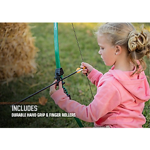 Bear Archery Goblin Bow Set for Youth, Recommended Ages 4-7, Ambidextrous, Continuous Draw Weight Up to 15-18 lb., Continuous Draw Length Up to 22-24-inches
