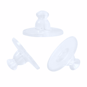 Earring Backings, Silicone Earring Backs with Pad, Rubber Earring Back Replacement, Soft Jewelry Findings (100)