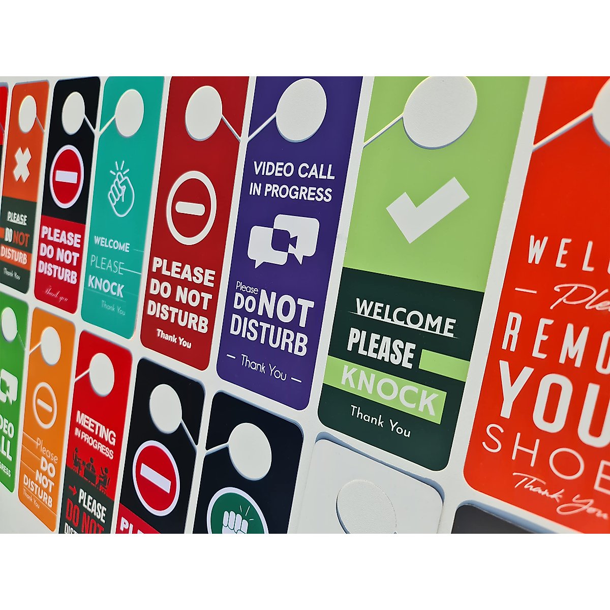 CLEVER SIGNS Recording in Progress - Please Do Not Disturb Sign, Door Knob Hanger 2 Pack, Double Sided, Ideal for Using in Any Room.