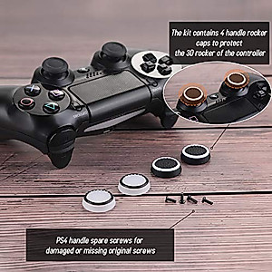 JOREST Repair Kit for PS3 PS4 PS5, 19pcs kit with PH00 PH0 PH1 and T8 Torx Security Screwdriver, Crowbars, Tweezers, Brush, Grip Caps, Screws, Cleaning Tool for PS3/4/5 Controller and Console