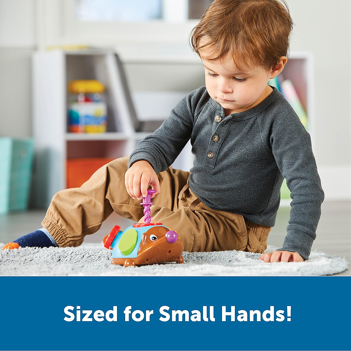 Learning Resources Spike the Fine Motor Hedgehog Fidget Friend -Ages 18+ months Fine Motor and Sensory Play Toy,Educational Toys for Toddlers, Toddler Montessori Toys