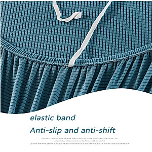 IMYOGI High Stretch Sofa Covers Stylish Polyester Sectional Sofa Slipcovers L Shape Modern Style Sofa Cover Couch Covers Machine Washable Furniture Protector for Living Room -Blue-4 Seater+4 Seater