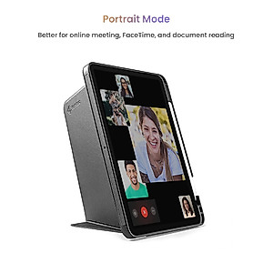 tomtoc Vertical Case for 2024 11 Inch iPad Air M2, 10.9 Inch iPad Air 5th/4th Gen, Protective iPad Case with iPad Pencil Holder, Magnetic Kickstand for 3 Use Modes