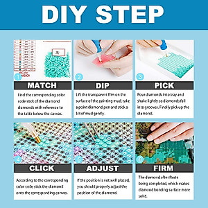 Zariocy 5D Diamond Art Painting Kits Angel Little Girl, DIY Paint with Diamond Art Wing Round Full Drill Crystal Diamond Embroidery Paintings Arts Craft for Home Office Wall Decor 30x40 cm