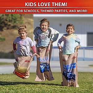 Disney Pixar Sack Race Party Games by GoSports - 6 Pack Bags for Kids - Mickey & Friends, Cars, and Roo Racers